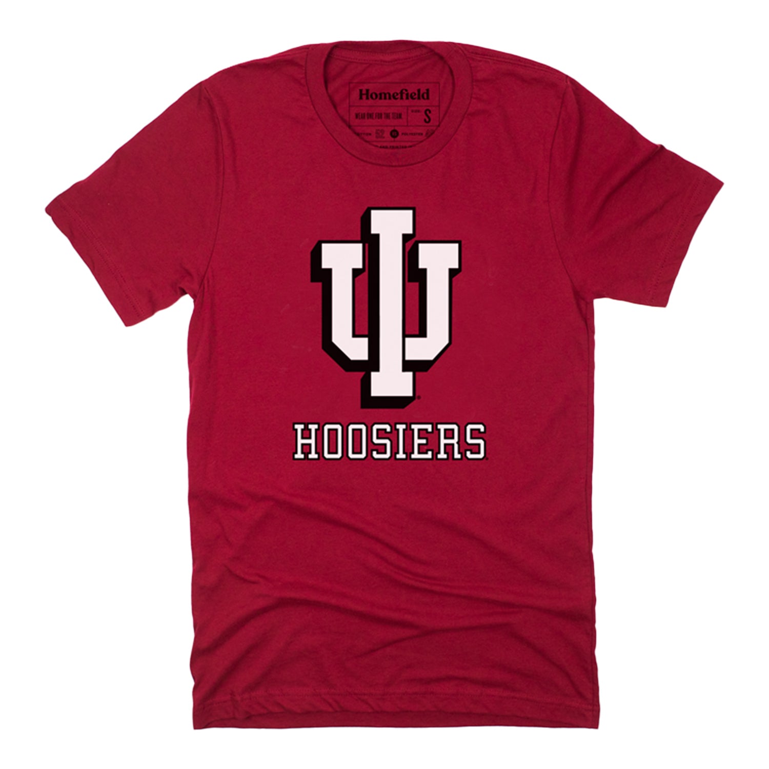 Indiana Hoosiers Drop Shadow Retro Trident Crimson T-Shirt - Official ...