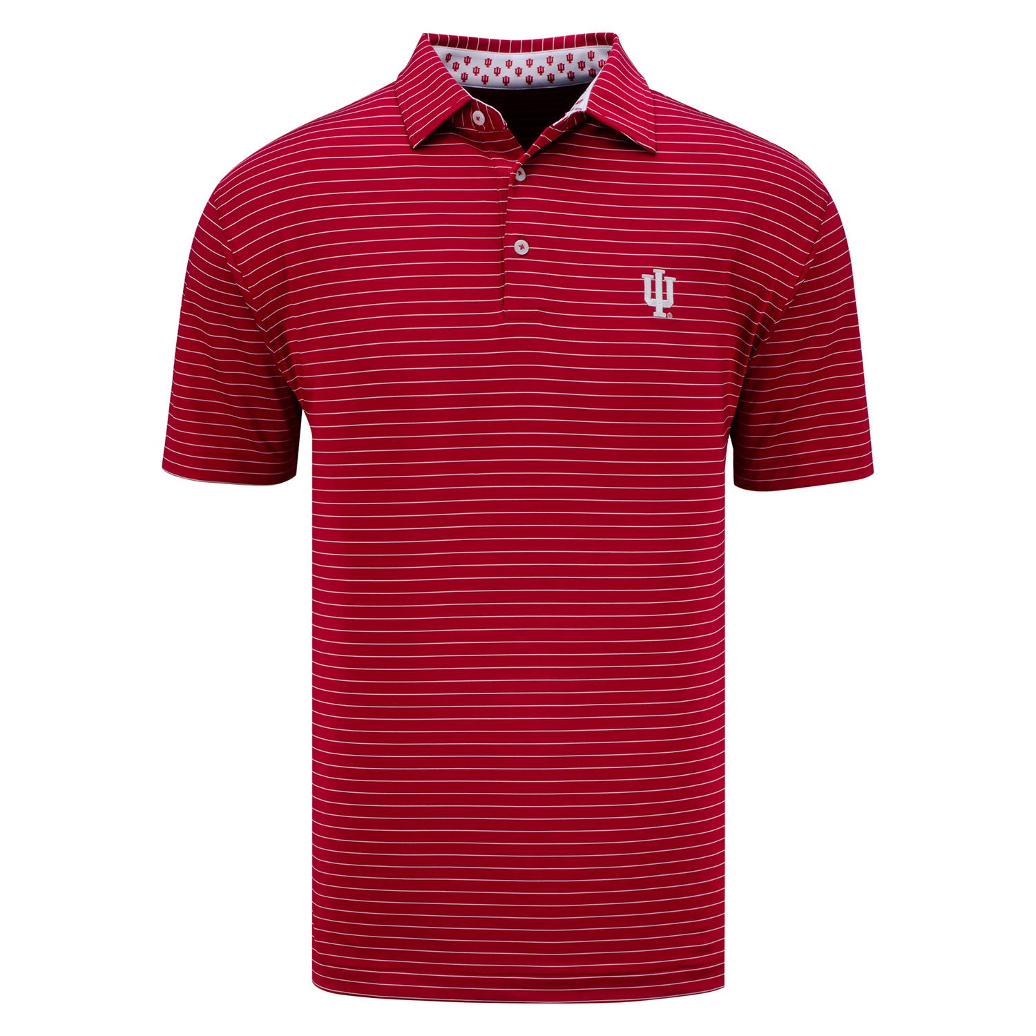 Indiana Hoosiers Performance Stripe Crimson Polo - Official Indiana ...